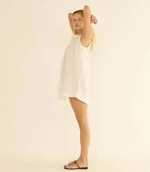 DÔEN Bea Dress Mini Dress - Salt