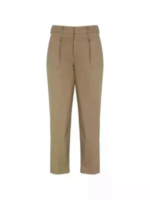 PT TORINO Pleated Detail Cropped Trousers