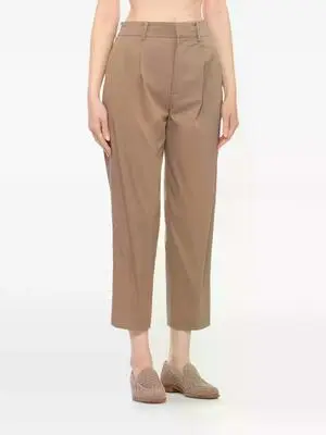 PT TORINO Pleated Detail Cropped Trousers