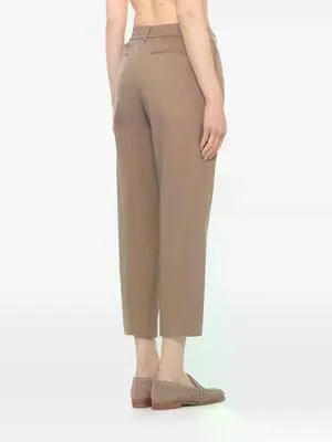 PT TORINO Pleated Detail Cropped Trousers