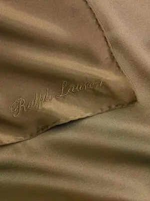 Ralph Lauren Embroidered Silk-charmeuse Scarf