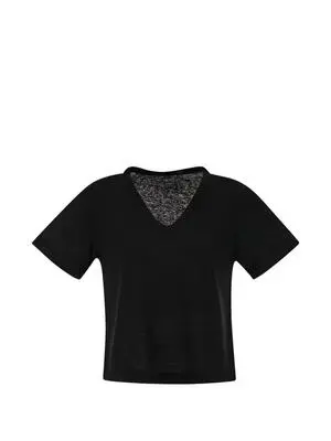Majestic Filatures Slub Texture V-neck T-shirt - Black
