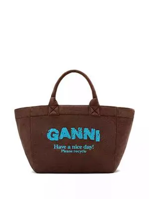 GANNI Reversible Tote Bag - Brown