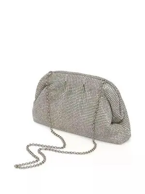 Luisa Spagnoli Crystal Embellished Ruched Clutch Bag