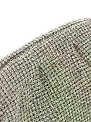 Luisa Spagnoli Crystal Embellished Ruched Clutch Bag