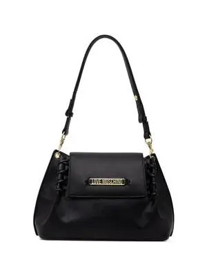 Moschino Whipstitch Detail Shoulder Bag - Black