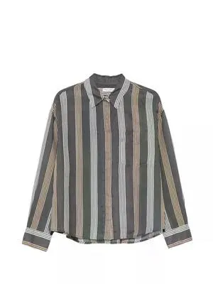 Marc O'polo Striped Chest-pocket Shirt - Grey