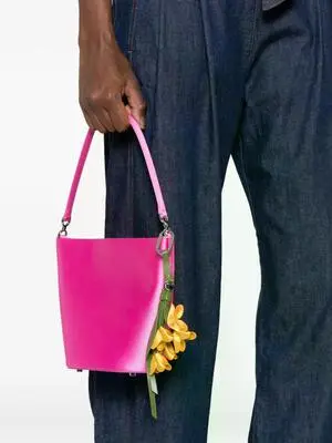 SELF-PORTRAIT Flower Charm Bucket Bag
