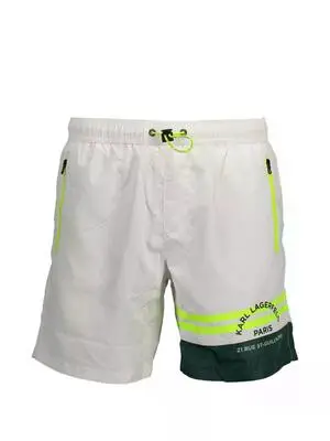 Karl Lagerfeld Logo Print Swim Shorts