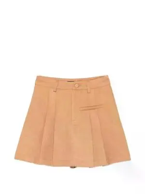 ACTUALEE Pleated Detail Skirt - Neutrals