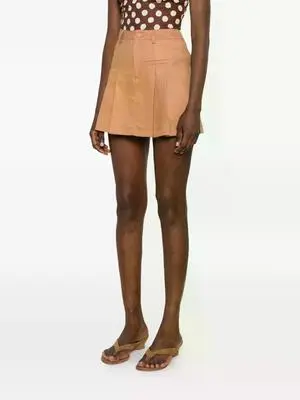 ACTUALEE Pleated Detail Skirt