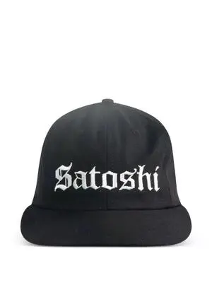 SATOSHI NAKAMOTO Embroidered Logo Baseball Cap - Black