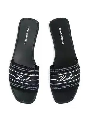 Karl Lagerfeld Skoot Iii Border Flat Sandals