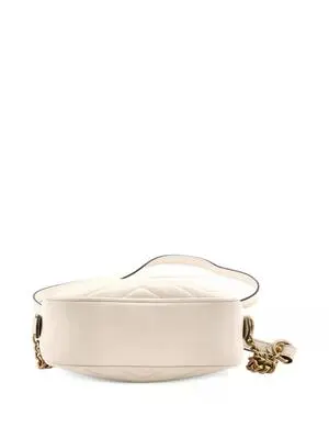 Gucci Matelassé Leather Mini Shoulder Bag - White