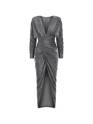 Alexandre Vauthier Ruched Metallic Maxi Dress