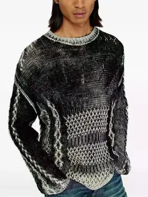 DIESEL® Oval D Cable Knit Sweater
