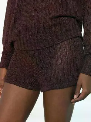 Enza Costa Open Knit Linen Shorts