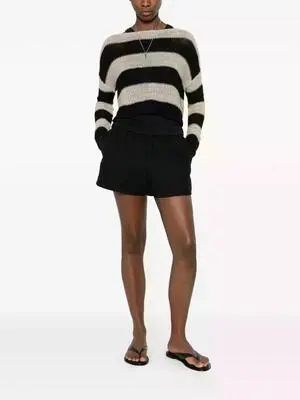 Enza Costa Twill Shorts - Black