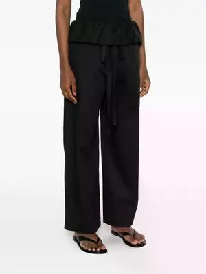 Enza Costa Peplum Drawstring Trousers