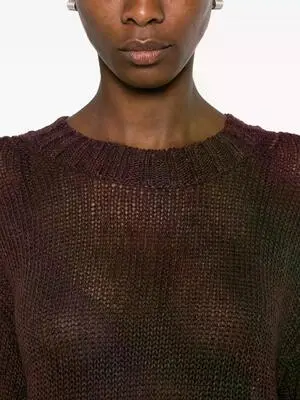 Enza Costa Linen Open-knit Sweater