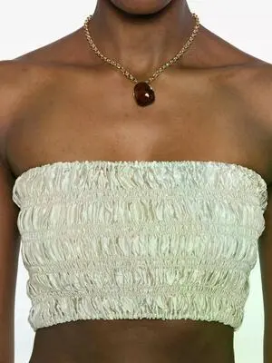 Enza Costa Textured Satin Smock Top