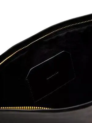 ALLSAINTS Logo-debossed Leather Clutch Bag