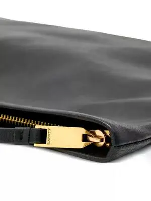 ALLSAINTS Logo-debossed Leather Clutch Bag