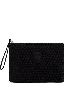 BLAUER. Woven Logo-patch Clutch Bag