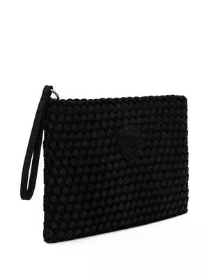 BLAUER. Woven Logo-patch Clutch Bag