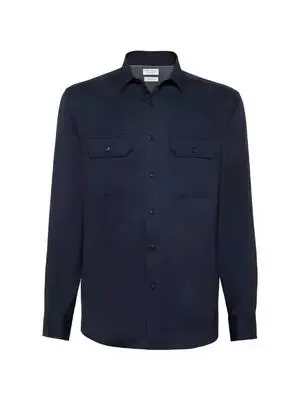 Brunello Cucinelli Chest-pocket Shirt - Blue