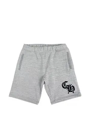 Chrome Hearts Logo Plaque Jersey Shorts - Grey