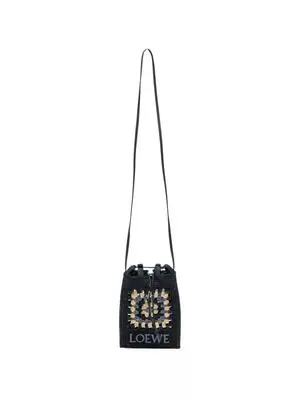 Loewe Crochet-knit Cross Body Bag - Blue