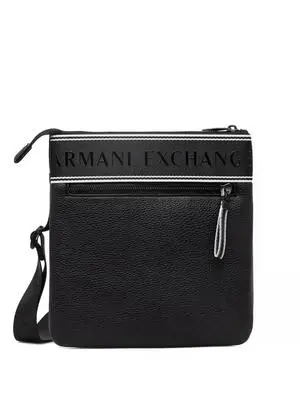 Armani Exchange Logo-tape Messenger Bag - Black