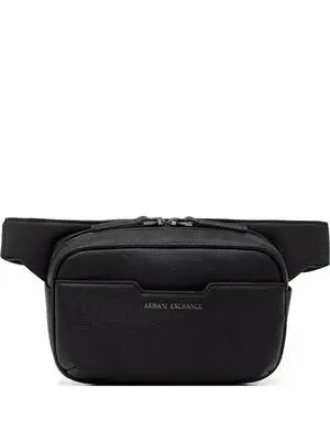 Armani Exchange Pebbled-effect Belt Bag - Black