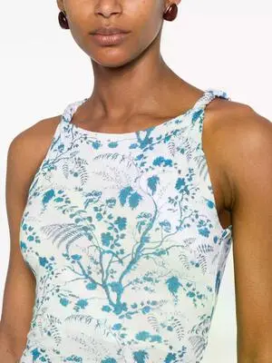 Erdem Gathered Floral Maxi Dress
