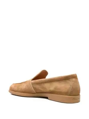 Santoni Suede Slip-on Loafers