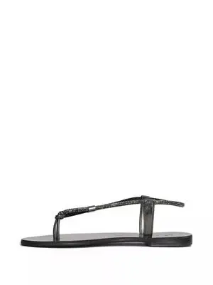 NICOLAS LAINAS Crystal Embellished Thong Sandals