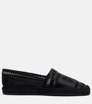 Tory Burch Open Weave Espadrilles - Black
