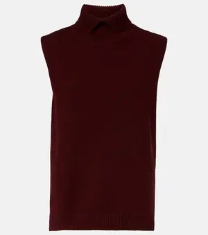 JIL SANDER Wool Turtleneck Sweater Vest