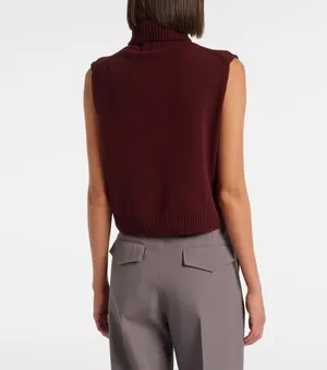 JIL SANDER Wool Turtleneck Sweater Vest