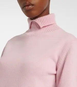 JIL SANDER Wool Turtleneck Sweater - Pink