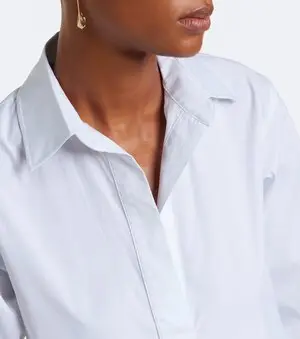 Max Mara Cotton-blend Poplin Shirt - White