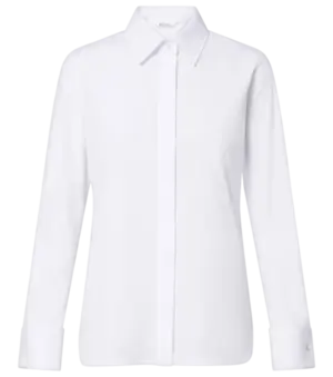 Max Mara Cotton-blend Poplin Shirt - White