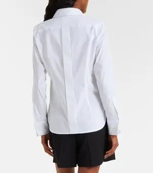 Max Mara Cotton-blend Poplin Shirt - White