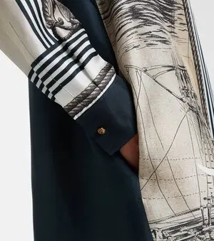 Max Mara Printed Silk Twill Shirt Dress