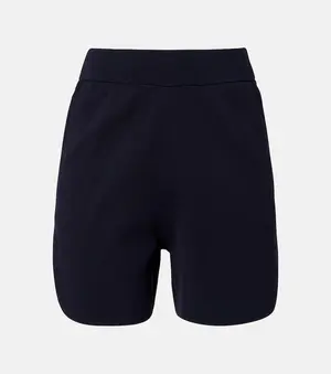 Max Mara Knitted Crêpe Shorts - Blue