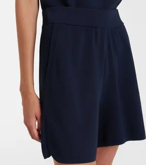 Max Mara Knitted Crêpe Shorts - Blue