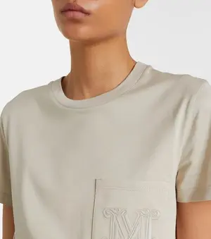Max Mara Monogram Cotton Jersey T-shirt - Beige