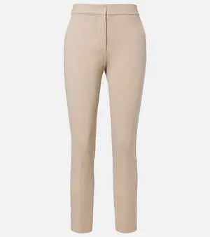 Max Mara Cropped Jersey Slim Pants - Beige