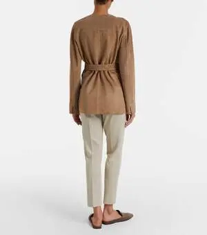 Max Mara Cropped Jersey Slim Pants - Beige